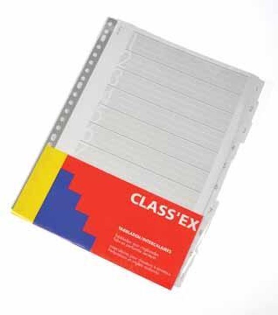 Jeu de languettes Class'ex 1-10 Carton perforé 23 trous | bol.com