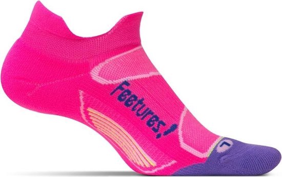 Feetures - Elite Light Cushion No Show Tab - Pink Pop Iris Large | bol.com
