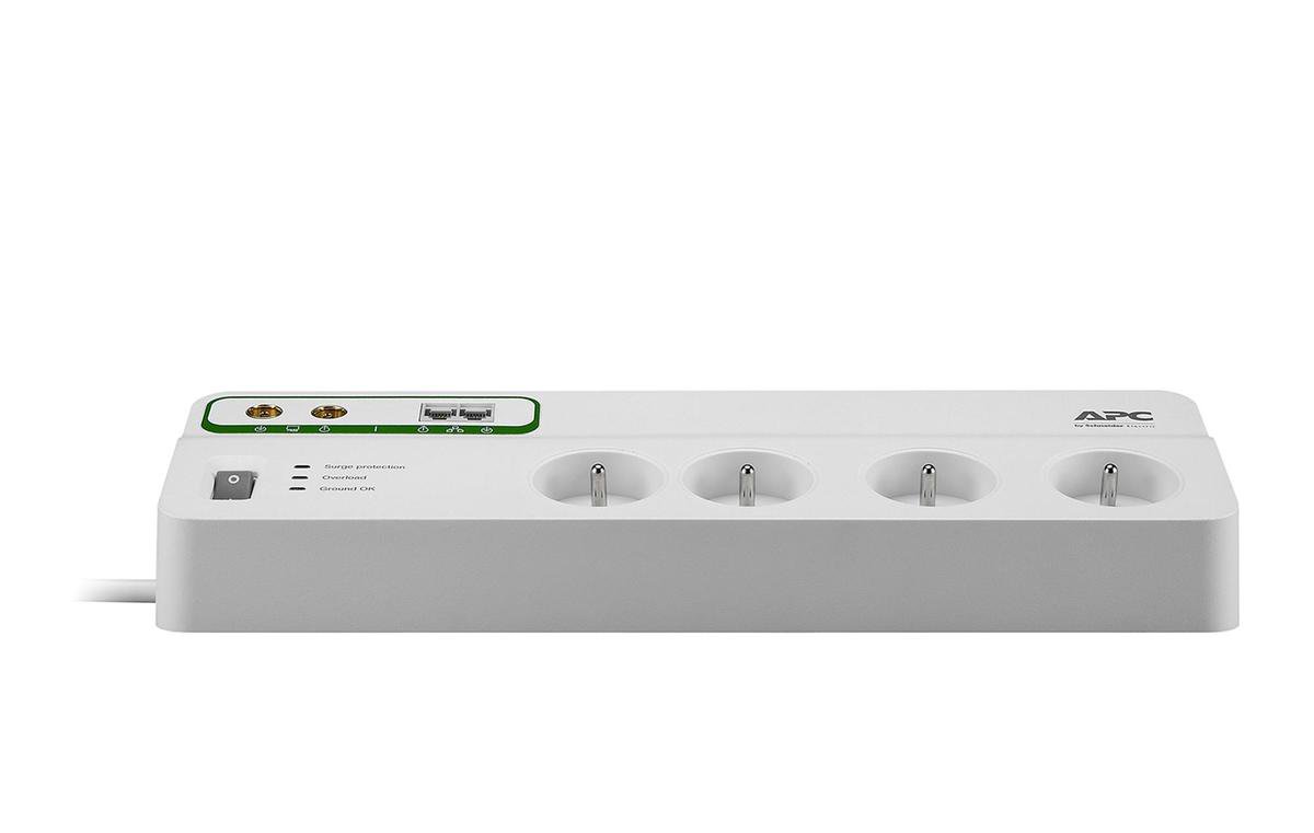 APC Stekkerdoos met overspanningsbeveiliging / 8x penaarde + Coax ...