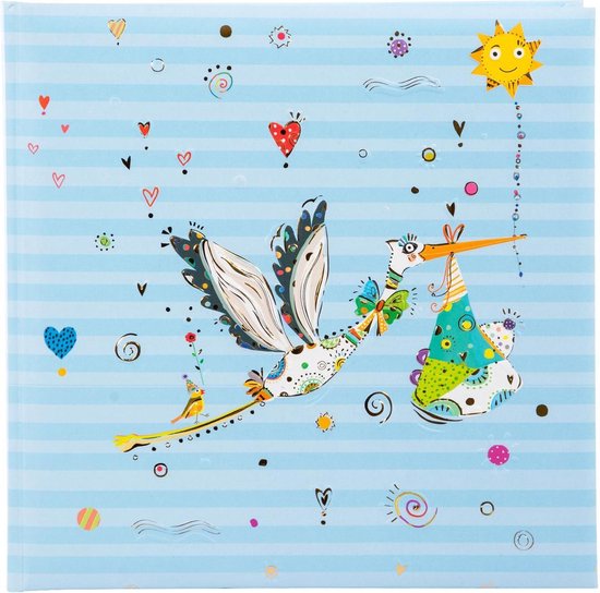 GOLDBUCH GOL-24446 TURNOWSKY babyalbum ADEBAR blauw als Fotoboek, 25x25 ...