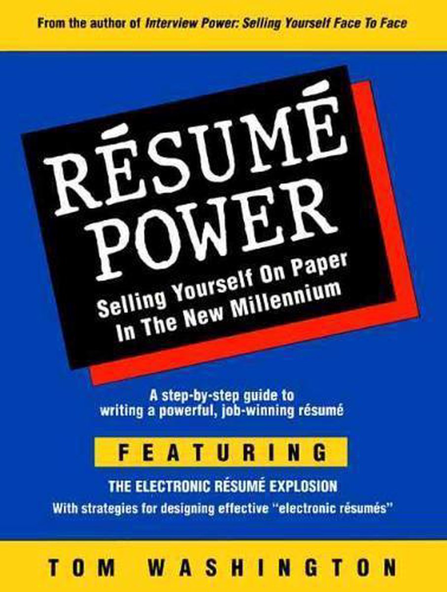 Resume Power, Tom Washington | 9780931213168 | Boeken | bol.com