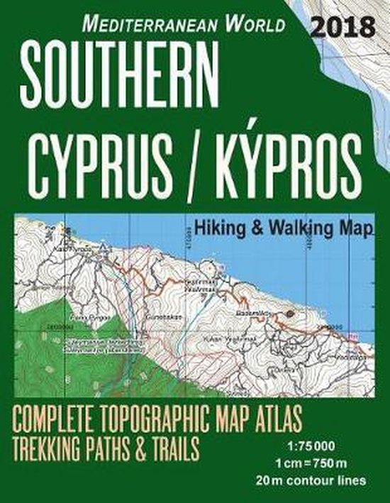 Trails, Hikes & Walks Topographic Map- Southern Cyprus / Kypros Hiking ...