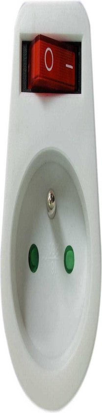 Switchable plug-in French AC socket, white | bol.com
