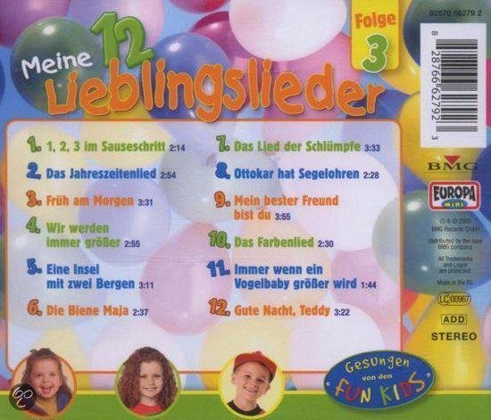 Meine 12 Lieblingslieder, Vol. 3, Fun-Kids | CD (album) | Muziek | bol