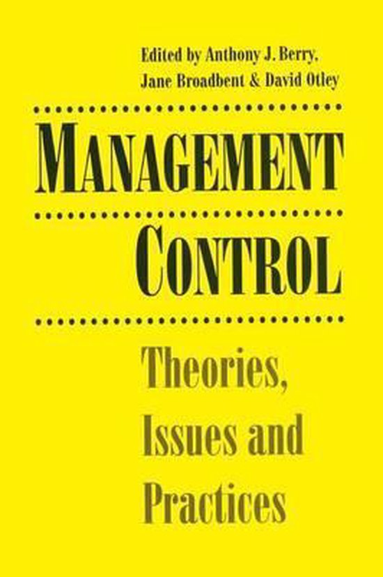 Management Control | 9780333572436 | Boeken | bol.com