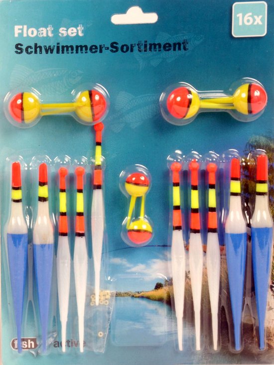 Vis dobber set 16 delig | bol.com