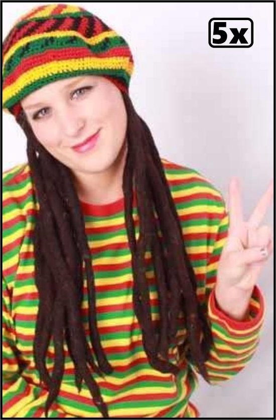 5x béret Bob Marley aux cheveux rasta | bol.com