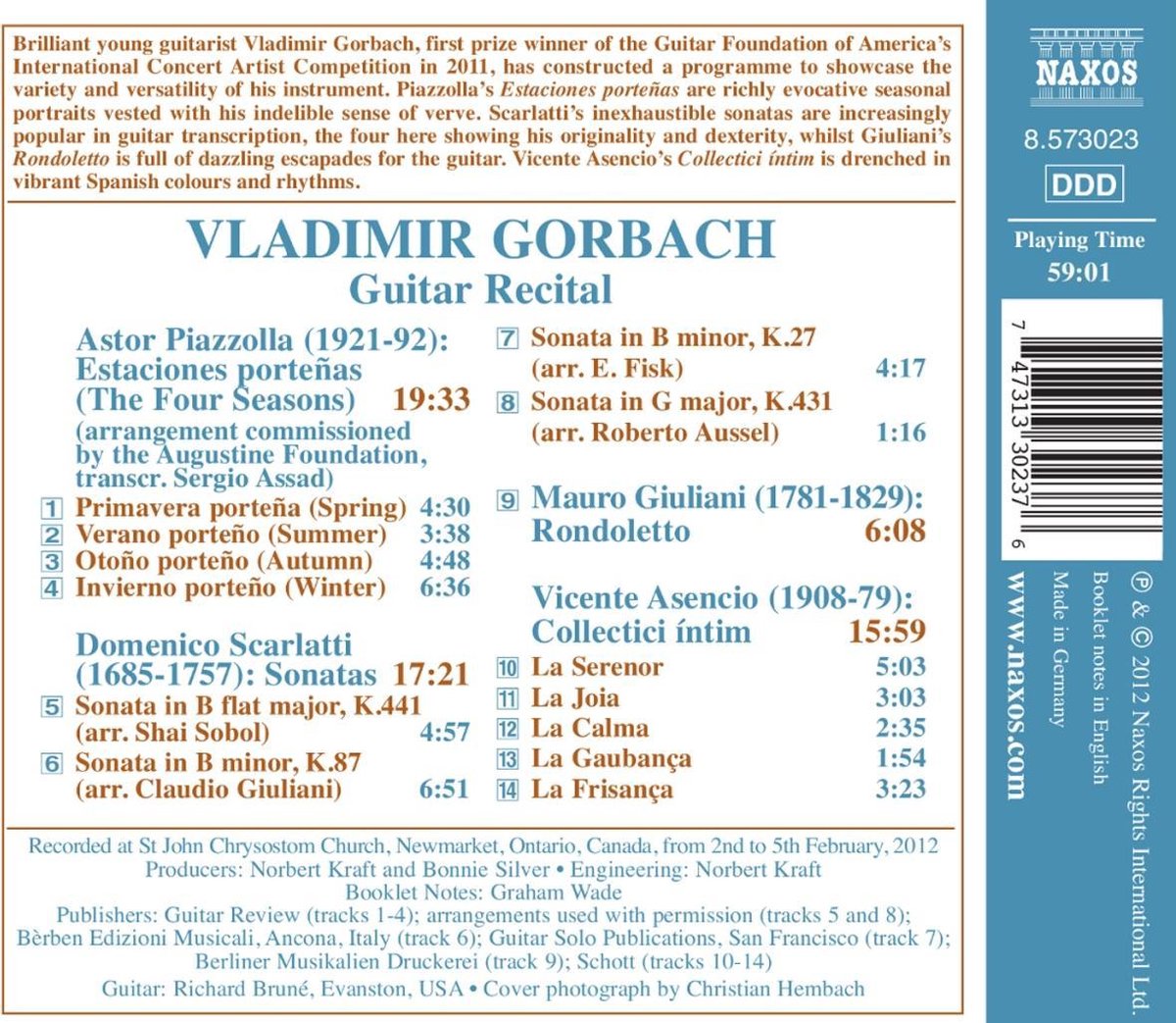 Vladimir Gorbach - Guitar Recital (CD), Vladimir Gorbach | Muziek | bol.com
