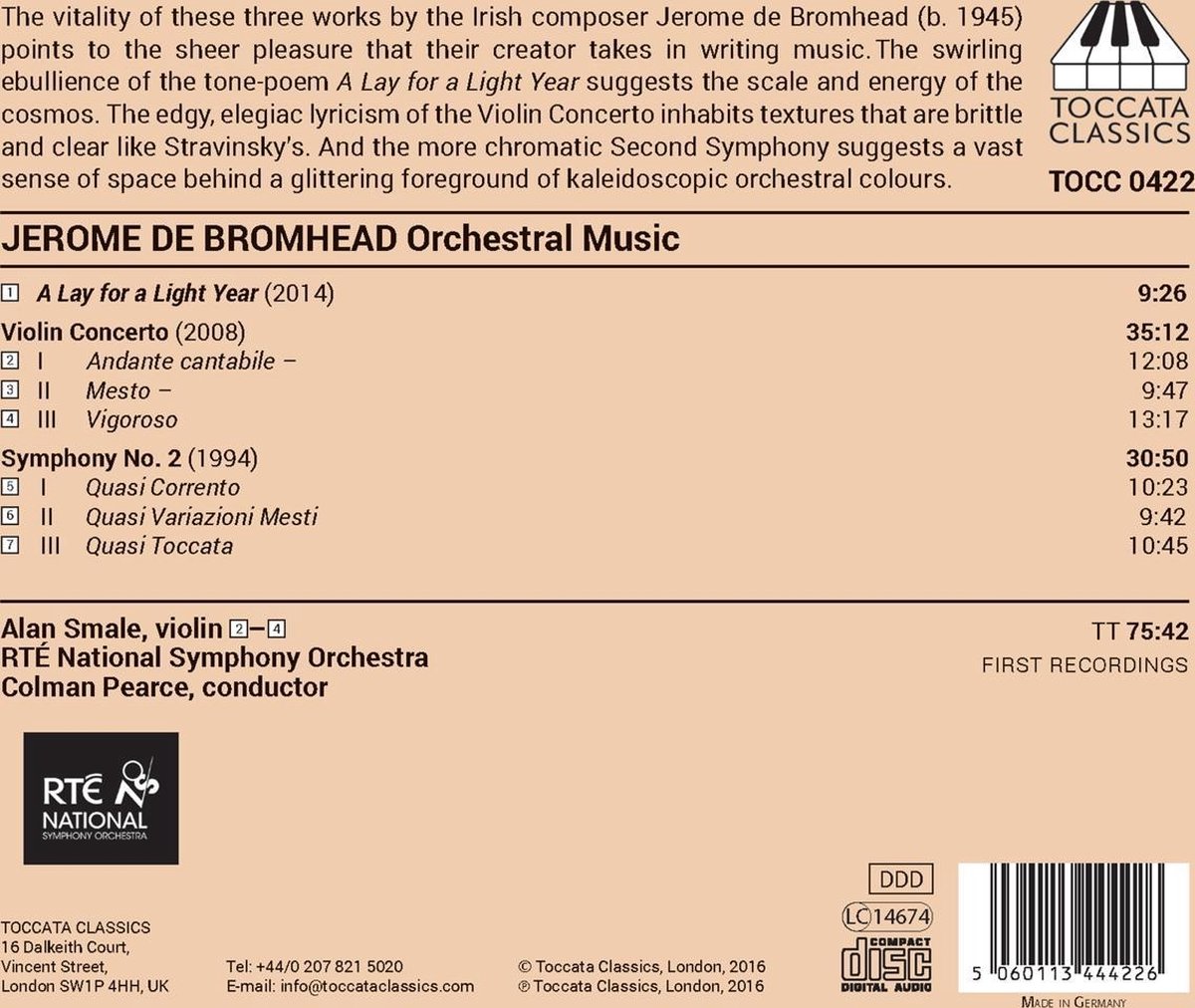 Alan Smale, RTÉ National Symphony Orchestra, Colman Pearce - Bromhead ...