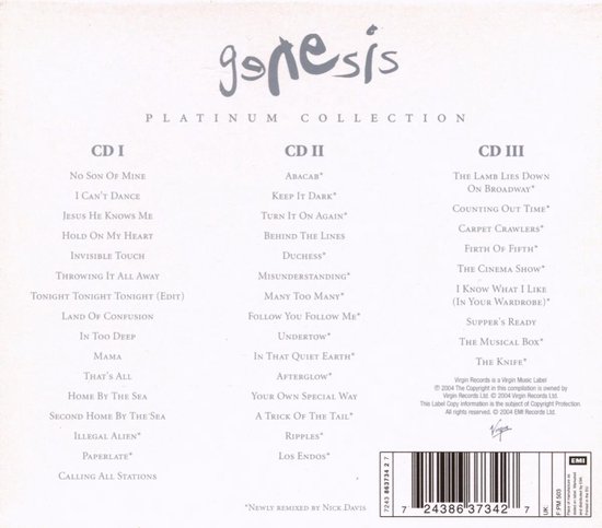 Genesis - The Platinum Collection, Genesis | CD (album) | Muziek | bol.com