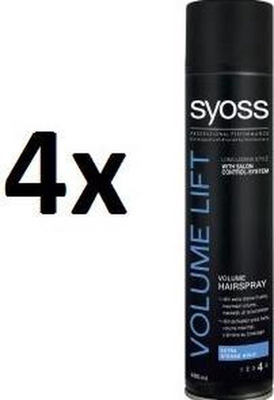 Syoss Hairspray Volume Lift 400 ml 4 stuks Voordeelverpakking | bol