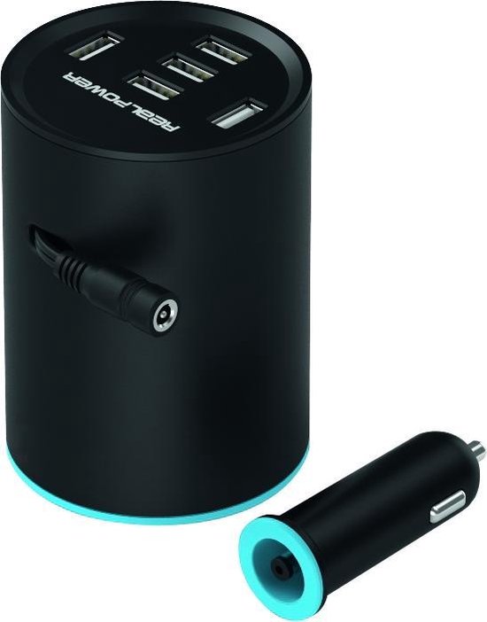 Ultron, RealPower Car Charger Tube 5-Poort USB autolader voor de ...