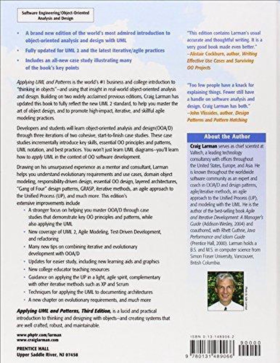Applying UML and Patterns | 9780131489066 | Craig Larman | Boeken | bol.com