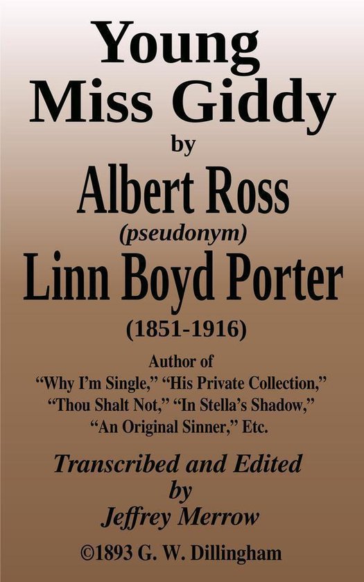 Young Miss Giddy (ebook), Linn Boyd Porter | 1230002299617 | Boeken ...