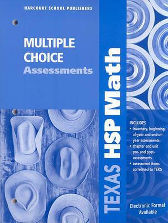 Texas HSP Math: Multiple Choice Assessments, Grade 5 | 9780153684296 ...