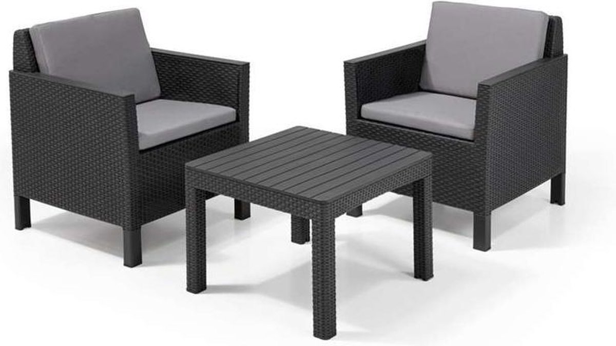 Allibert Chicago Balkonset - 2-personen - Grafiet | bol.com