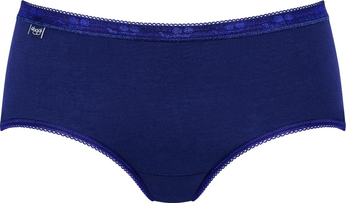sloggi Basic+ Dames Midi slip - 3-pack - Blauw combinatie - Maat 46 | bol.com