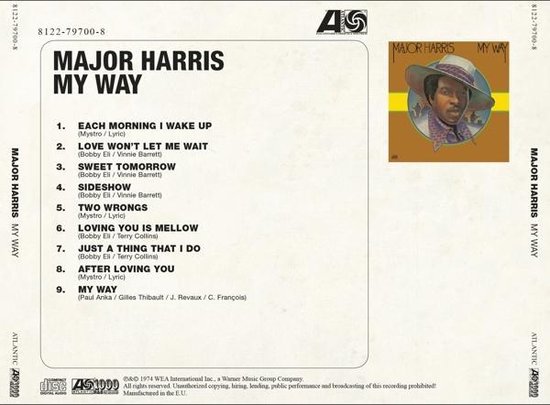 My Way, Major Harris | CD (album) | Muziek | bol.com