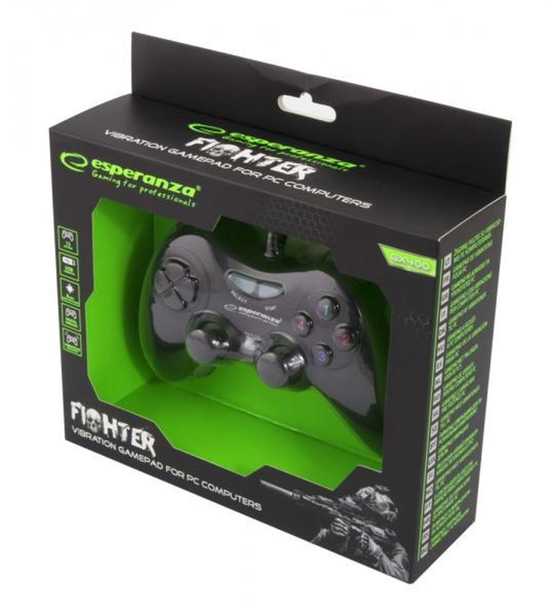 PC Controller Fighter - Zwart | bol.com