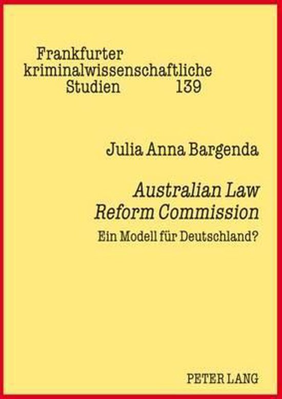 Australian Law Reform Commission, Julia Anna Bargenda | 9783631633410 ...