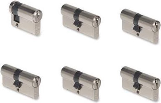 BUVA veiligheidscilinderset 2002/6 SKG**® 1 enkele cilinder, 5 dubbele cilinders, 6... | bol
