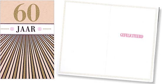 Wenskaart - Gefeliciteerd - Leeftijd - 60 jaar - Hallmark - 3 stuks | bol.com
