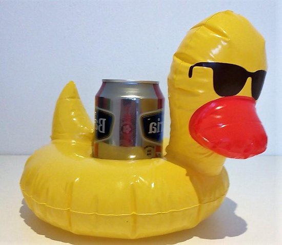 2 stuk Mr Duck Blik Beker houders - opblaasbaar - Strand Party Terras ...