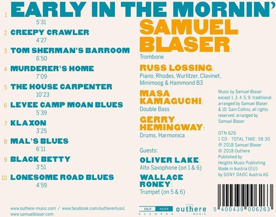 Samuel Blaser - Early In The Mornin' (CD), Samuel Blaser | Muziek | bol