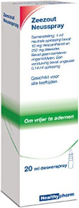 Healthypharm Zeezout - 20 ml - Neusspray | bol