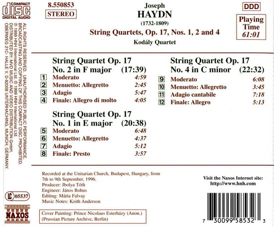 Haydnstring Quartets, J. Haydn | CD (album) | Muziek | bol.com