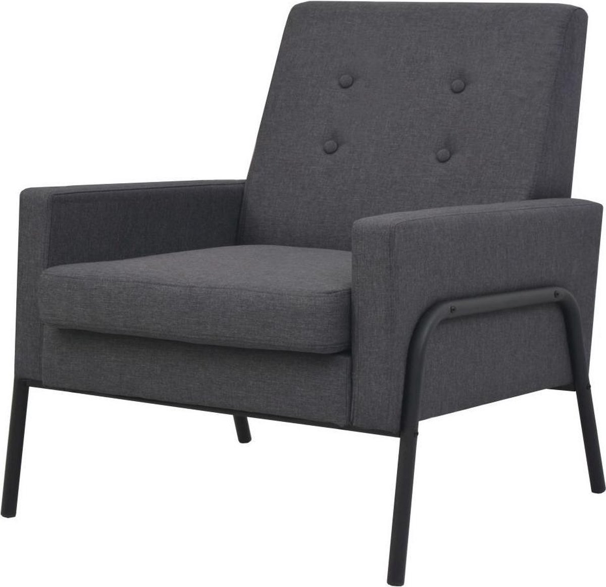Luxe Fauteuil DonkerGrijs / Loungestoel / Lounge stoel / Relax stoel ...