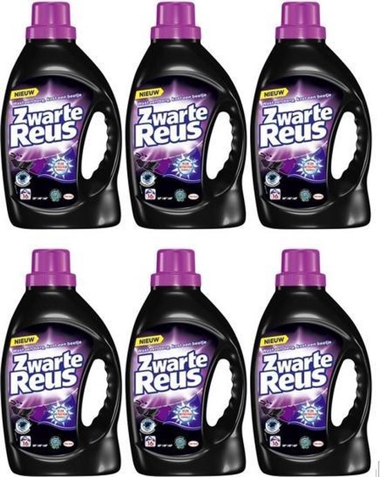 Zwarte Reus Gel - 120 wasbeurten - Vloeibaar Wasmiddel (Multipak 6x 20 ...