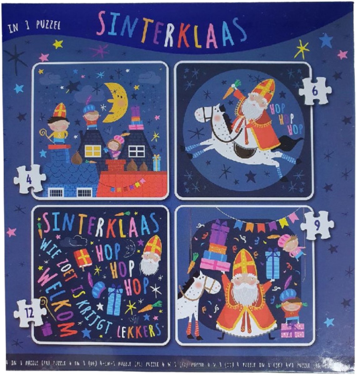 Puzzel - Sinterklaas - 4 Puzzels - 4, 6, 9 & 12st. | bol.com