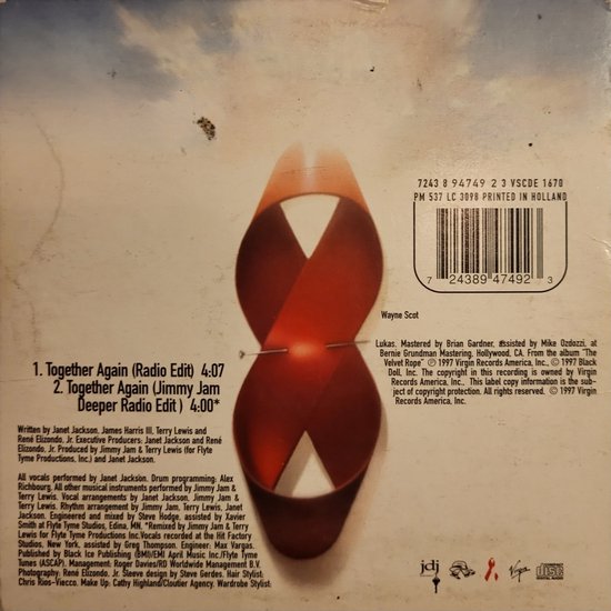 Janet Jackson - Together Again (CD single 2 tracks), Janet Jackson ...