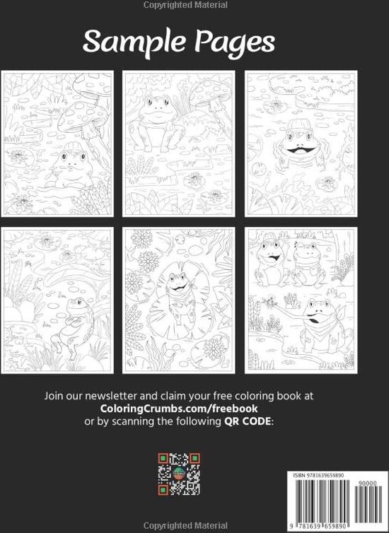 Cute Frogs Coloring Book - Coloring Crumbs - Kleurboek voor volwassenen ...