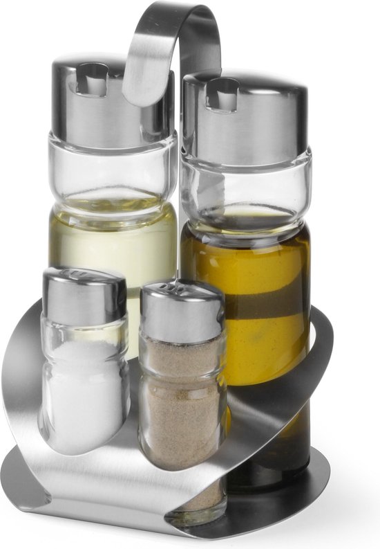 Hendi Menage 4 Dlg Luxe Olie - Azijn - Peper - Zout 465356 | bol