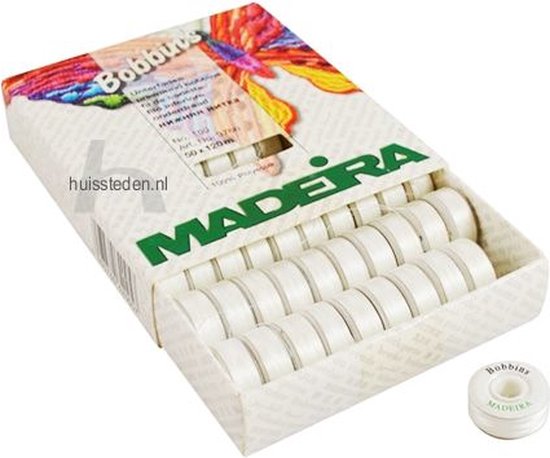 MADEIRA BOBBINS - 50X120M - WIT. | bol