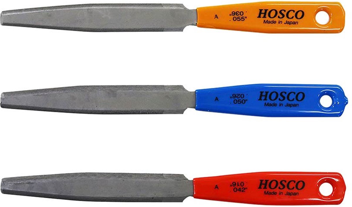 nut slotting files set of 3 pcs acoustic guitar, 016/042, 026: / 050 ...