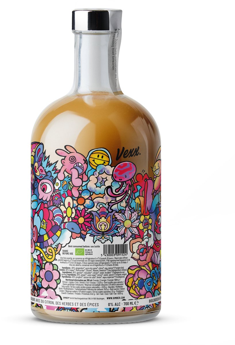 GIMBER l Limited Edition: GIMBER N°1 Original x VEXX - 700 ml | bol.com