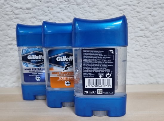 Gillette Endurance Sports Champions Choice Deodorant 3 x 70 ml ...