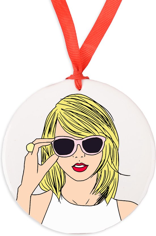 Taylor Swiftie Face Christmas Ornament - Ceramic Ornament - Merry ...