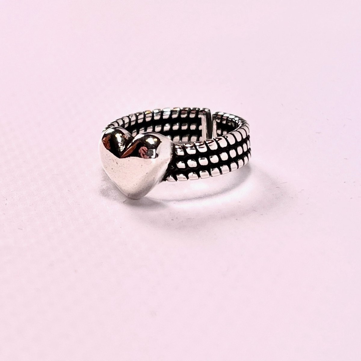 RVS Ring - Hartje - Verstelbaar - Dames - Lieve Jewels | bol.com