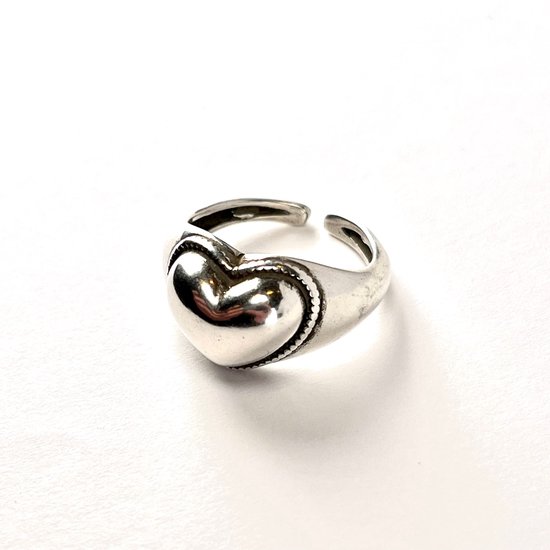 RVS Ring - Hartje - Verstelbaar - Dames - Lieve Jewels | bol.com