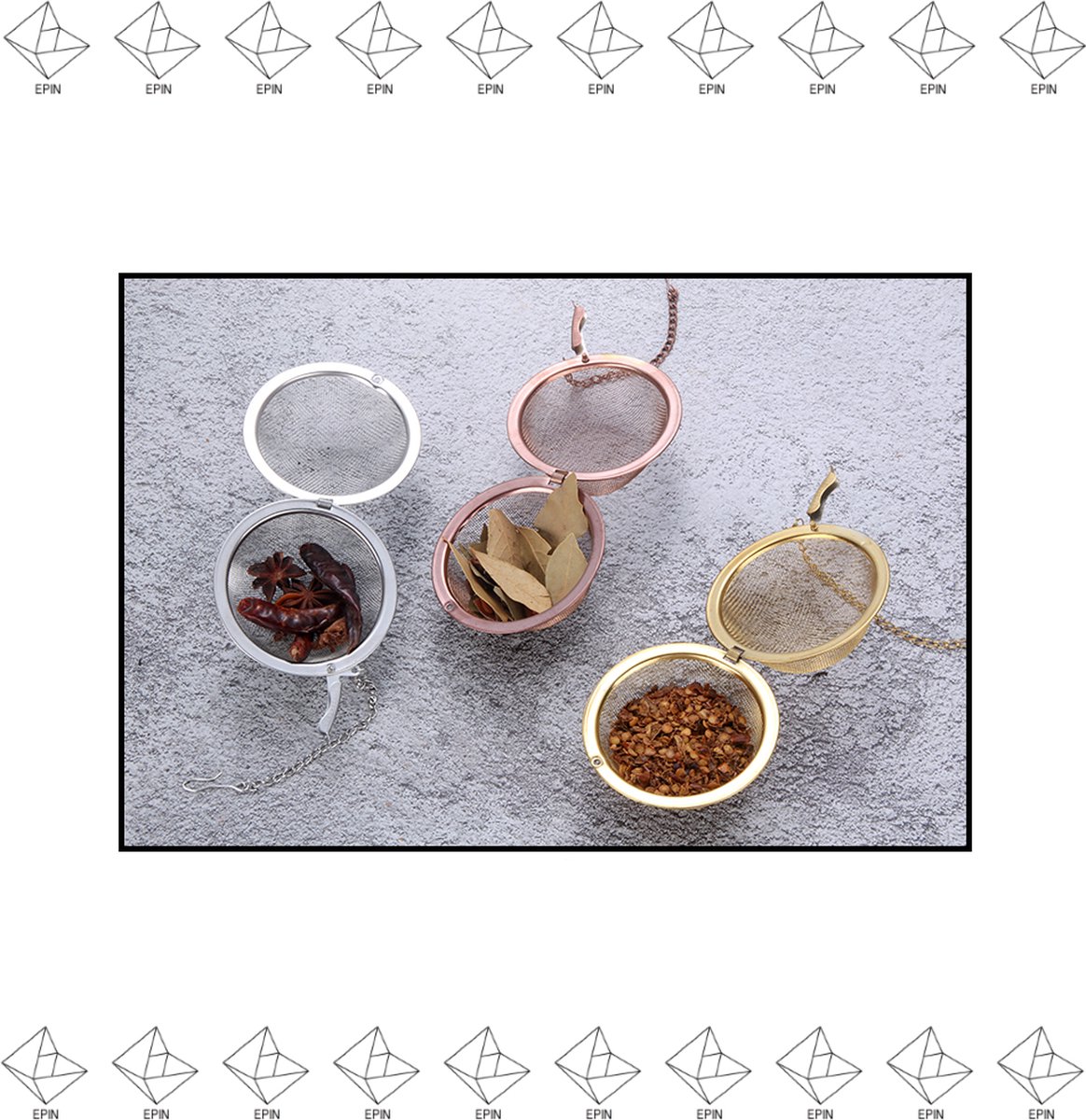 EPIN | Thee Ei | Voor Losse Thee | Theezeef | Kruidenbol | Goud | bol.com