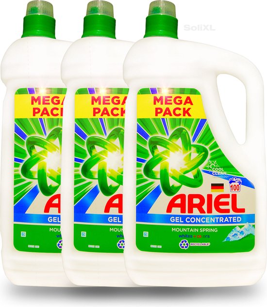 Ariel Gel Concentrated Mountain Spring Whites + Colors ...