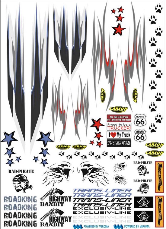 Carson Modellsport 500907085 1:14 Decals 1 stuk(s) | bol.com