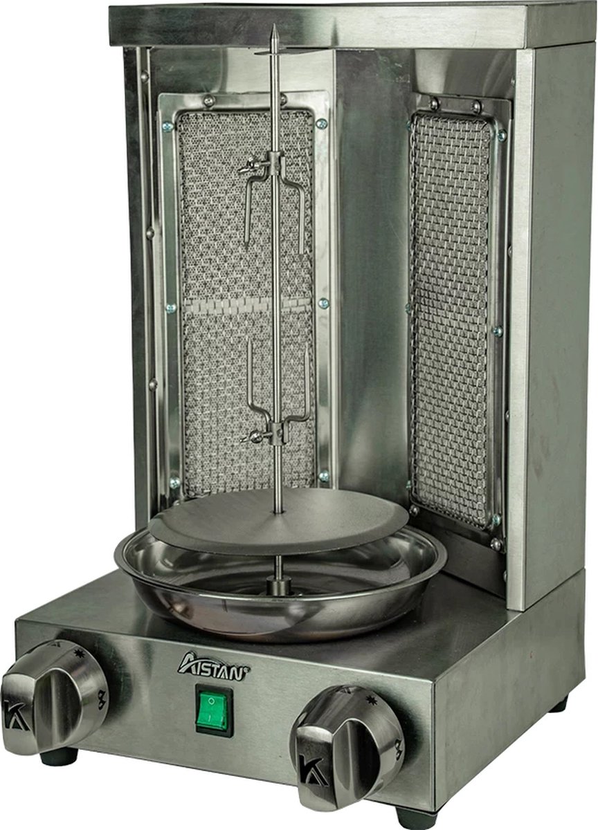 Aistan Kebab Grill - Verticale Draaiende Grill - Werkt op LPG en stroom ...
