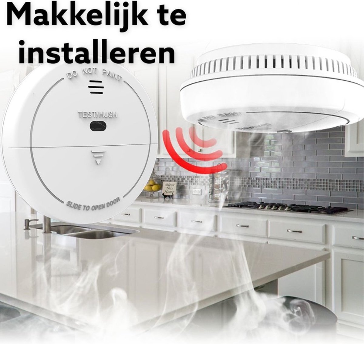 Q-time Compacte Slimme Rookmelder WiFi - Tuya & Smartlife app - voldoet ...