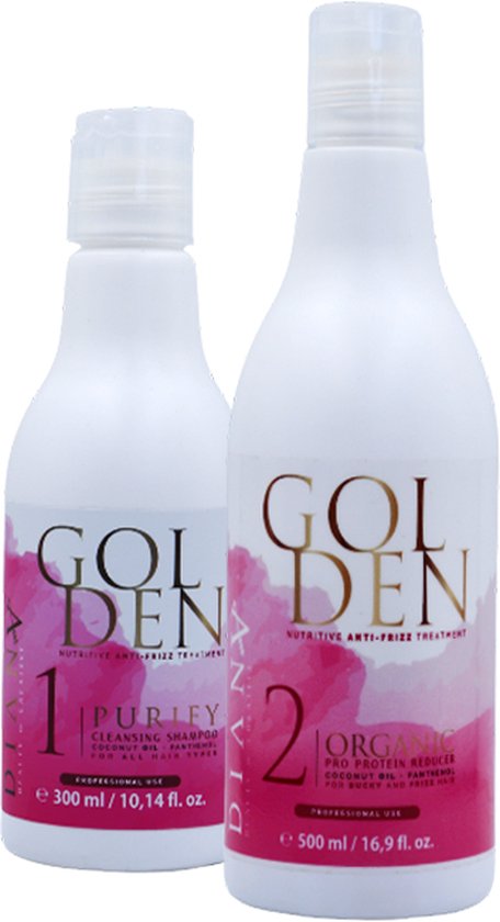 Golden Pro Brazilian NEW Keratine Behandeling | Step 1 (shampoo) 300ml ...