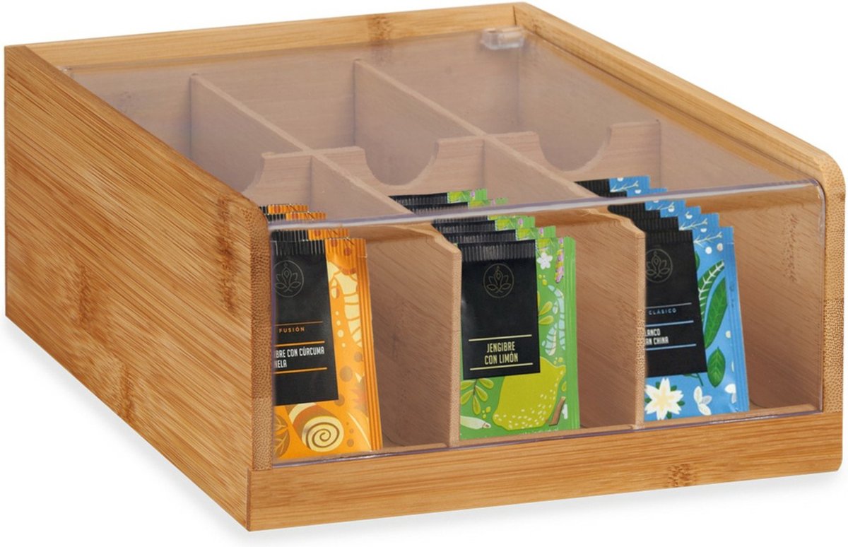 Kinvara Sorteerdoos 6-vaks - hout - bruin - 22x20x10 cm - Opberg box ...